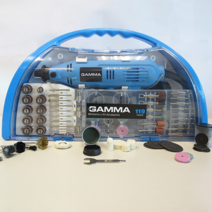 MINI TORNO y Kit DE ACCESORIOS 119 piezas | GAMMA